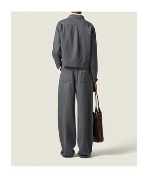 Miu Miu Five-pocket Chambray Jeans - Black
