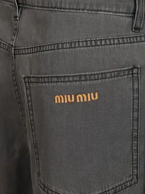 Miu Miu Five-pocket Chambray Jeans - Black