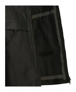 Stone Island Zip-up Hooded Leather Jacket