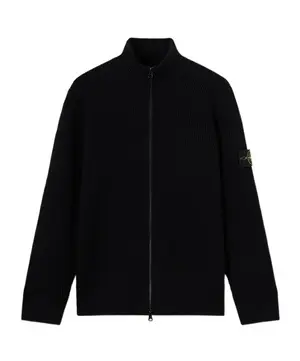 Stone Island Ribbed Zip-up Jumper