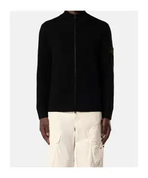 Stone Island Ribbed Zip-up Jumper