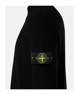 Stone Island Ribbed Zip-up Jumper