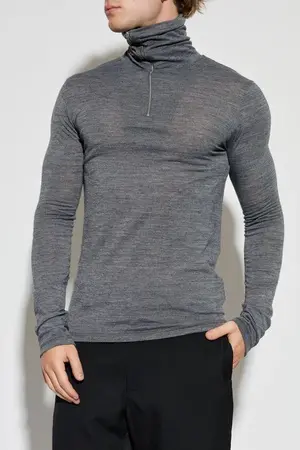 JIL SANDER Half-zip Turtleneck Knitted Sweater