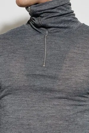 JIL SANDER Half-zip Turtleneck Knitted Sweater