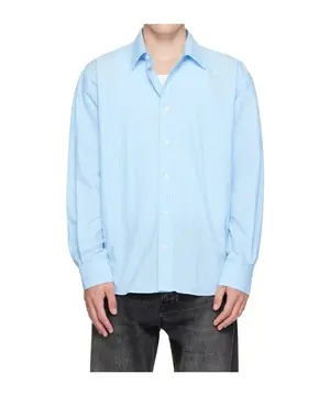 SUNFLOWER Striped Oversized Shirt - Blue