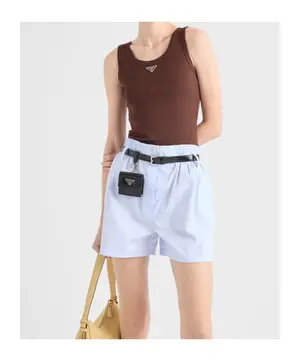 Prada Logo Jersey Tank Top - No