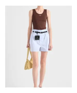 Prada Logo Jersey Tank Top - No