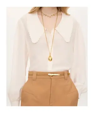 Chloé Scalloped Collar Shirt