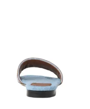 Fendi Denim-effect Ff Jacquard Slides