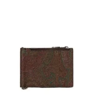 Etro Arnica Bifold Card Holder - Brown