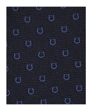 FERRAGAMO Gancini Silk Jacquard Tie