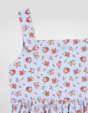 Dolce & Gabbana Shirred Floral-print Dress