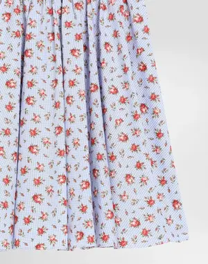 Dolce & Gabbana Shirred Floral-print Dress