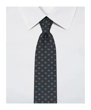 FERRAGAMO Gancini Silk Jacquard Tie