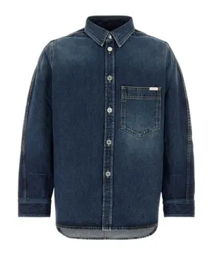 Givenchy Collared Long-sleeved Shirt - Blue