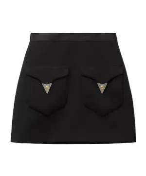 Versace Wool Mini Skirt - Black