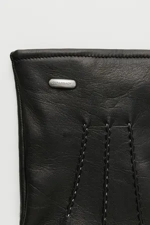 Our Legacy Stitched Leather Gloves With Metal Rivets