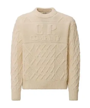 C.P. COMPANY Long-sleeved Crewneck Jumper With Embossed Logo