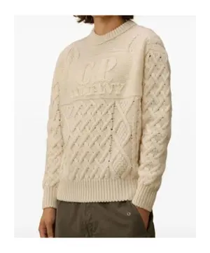 C.P. COMPANY Long-sleeved Crewneck Jumper With Embossed Logo
