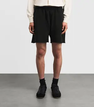 COLE BUXTON Cotton Jersey Sweatshorts With Raw Edge Hem