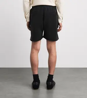 COLE BUXTON Cotton Jersey Sweatshorts With Raw Edge Hem