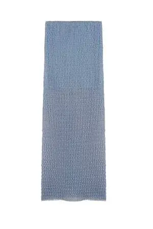 NOCTURNE Mesh Detail Maxi Skirt - Blue