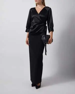BY MALENE BIRGER Wrap Blouse With Tie Detail