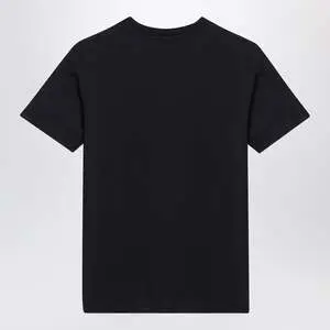 Stone Island Cotton T-shirt With Logo Print - Black