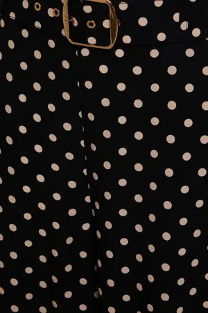 Zimmermann Belted Polka Dot Crepe Wide-leg Pants