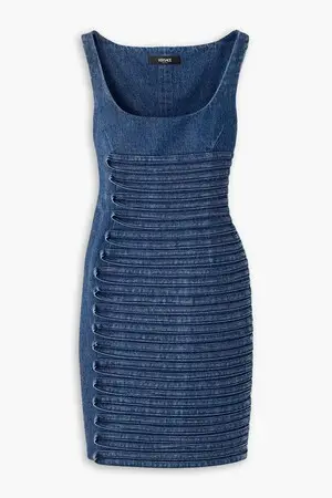 Versace Appliquéd Denim Mini Dress