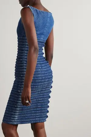 Versace Appliquéd Denim Mini Dress