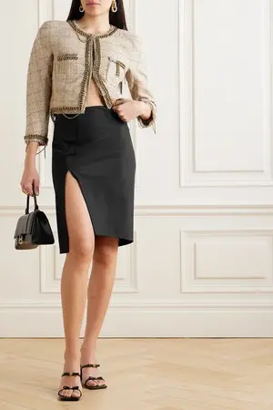 Versace Woolblend Midi Skirt