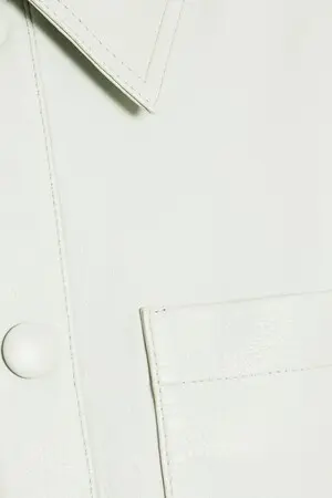 FRAME Cropped Leather Jacket