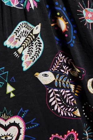 Camilla Embellished Printed Linen And Silk-blend Maxi Dress