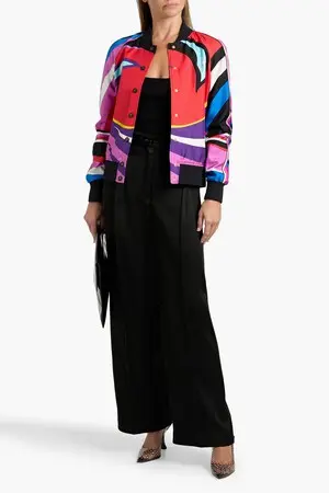 Emilio Pucci Printed Twill Bomber Jacket