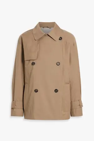 Max Mara Cottonblend Gabardine Trench Coat - Camel