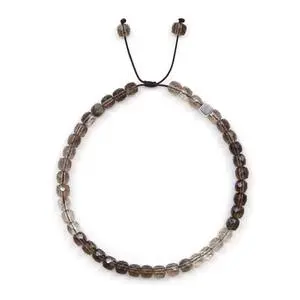 SHAR OKE Brown / Silver Ombre Smoky Quartz & Sterling Silver Bracelet - Brown/silver