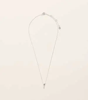 ASTRID & MIYU White Gold And Topaz Heart Necklace