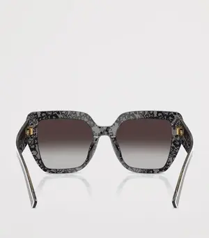 Dolce & Gabbana Lace Print Square Sunglasses
