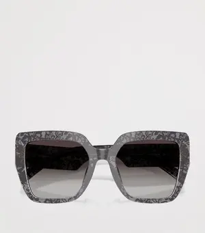Dolce & Gabbana Lace Print Square Sunglasses