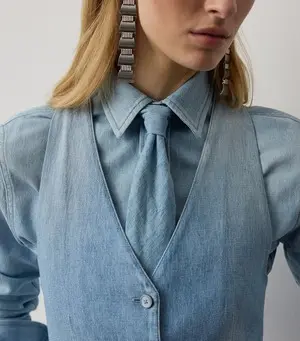 Ralph Lauren Cotton Denim Tie