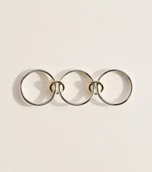 SPINELLI KILCOLLIN Sterling Silver And Yellow Link Ring
