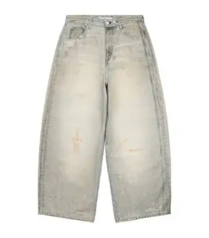 WON HUNDRED Lyon Printed Straight Leg Jeans - Blue