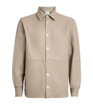 WON HUNDRED Lambskin Adriel Shirt - Beige