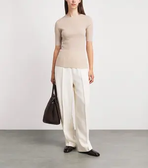 Fabiana Filippi Wool-silk-cashmere Ribbed Sweater