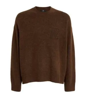 REPRESENT Wool-blend Logo Sweater - Brown