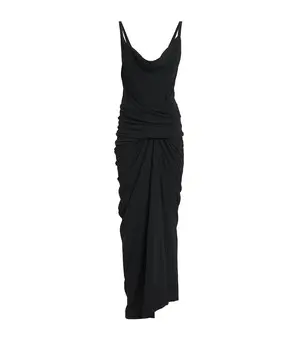 Rick Owens Gathered Maxi Dress - Black