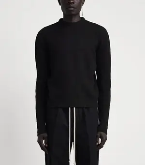 Rick Owens Cashmere Blend Crew Neck Sweater
