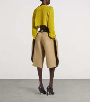 Balenciaga Cashmere Crew-neck Cropped Sweater