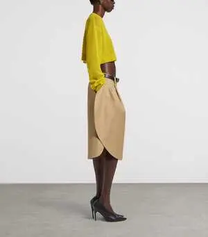 Balenciaga Cashmere Crew-neck Cropped Sweater